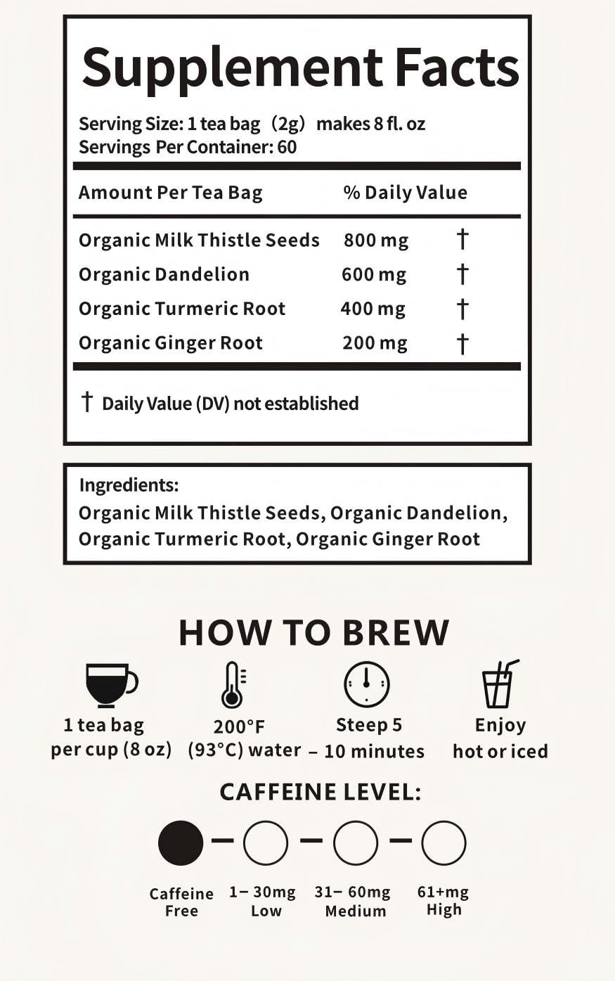 refreshing organic tea for daily detox