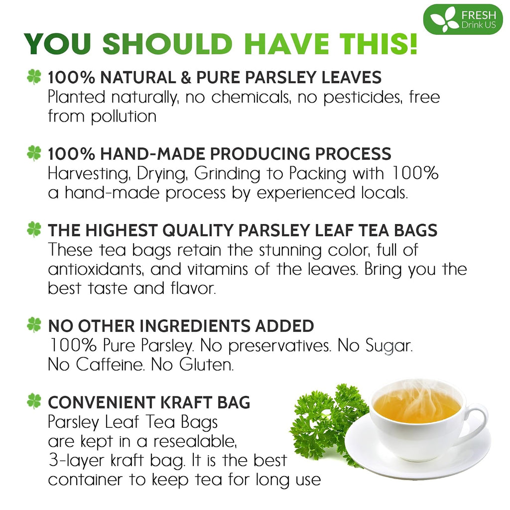 refreshing parsley leaf tea bags
