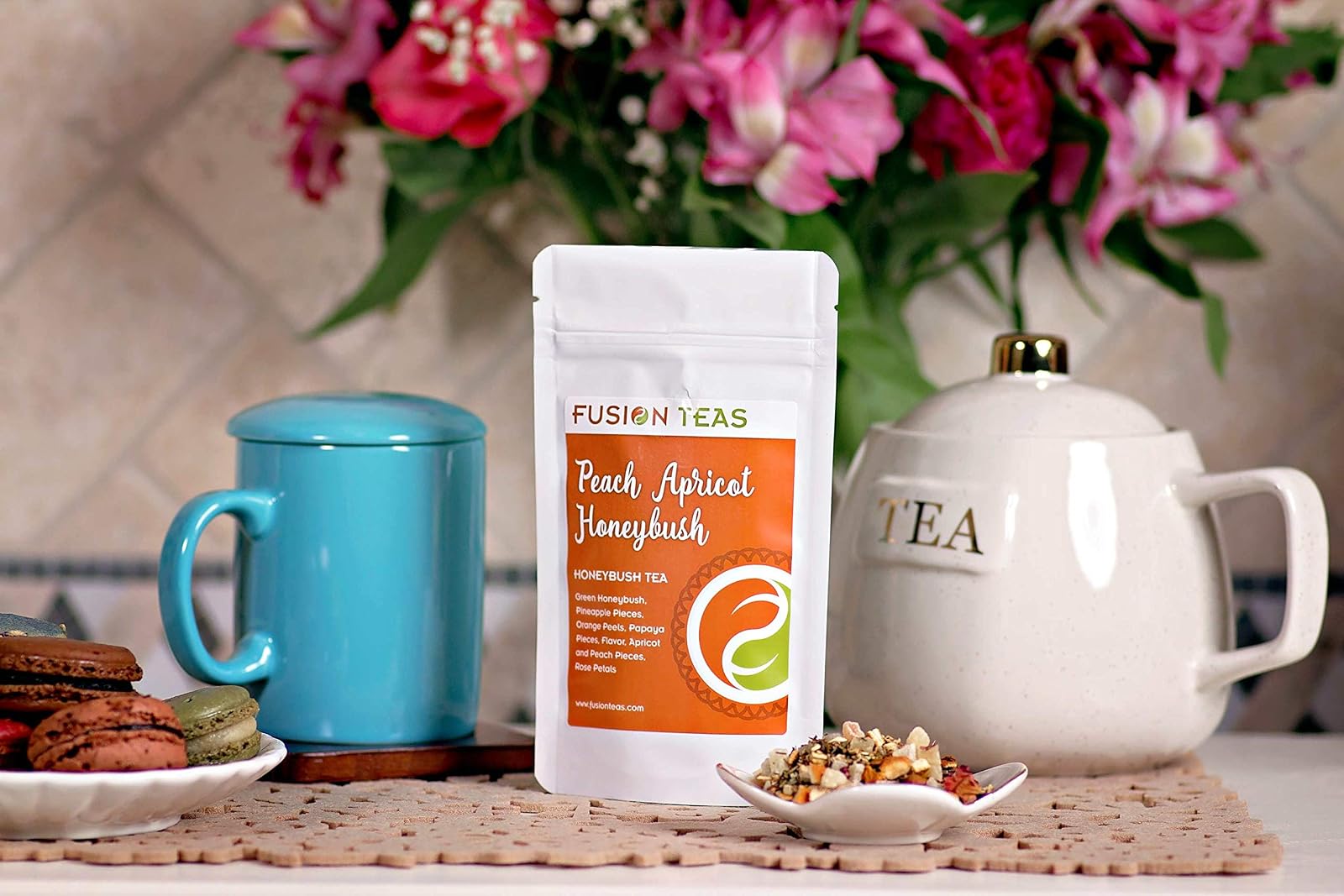 Refreshing peach apricot tea experience
