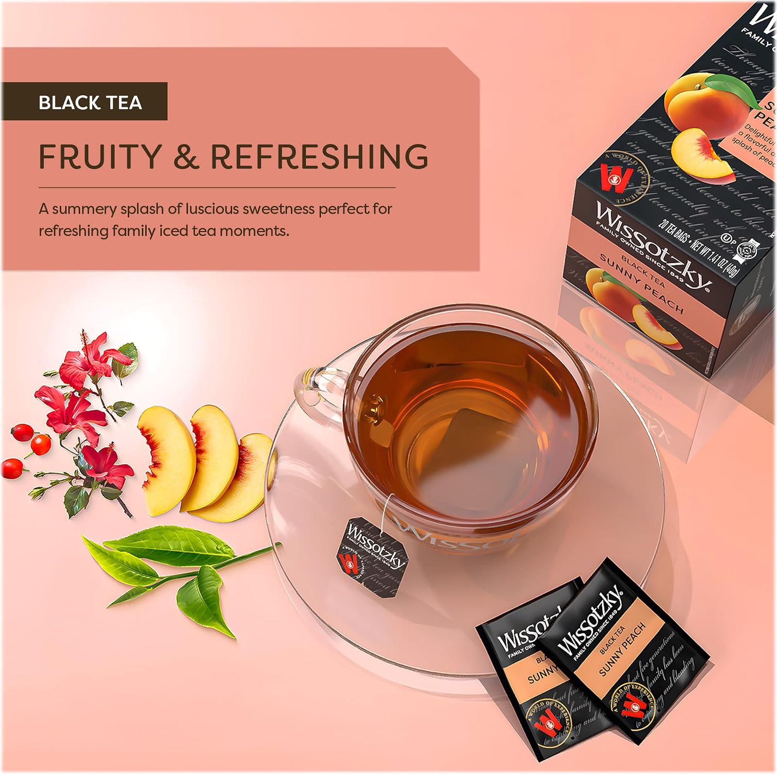 refreshing peach black tea blend