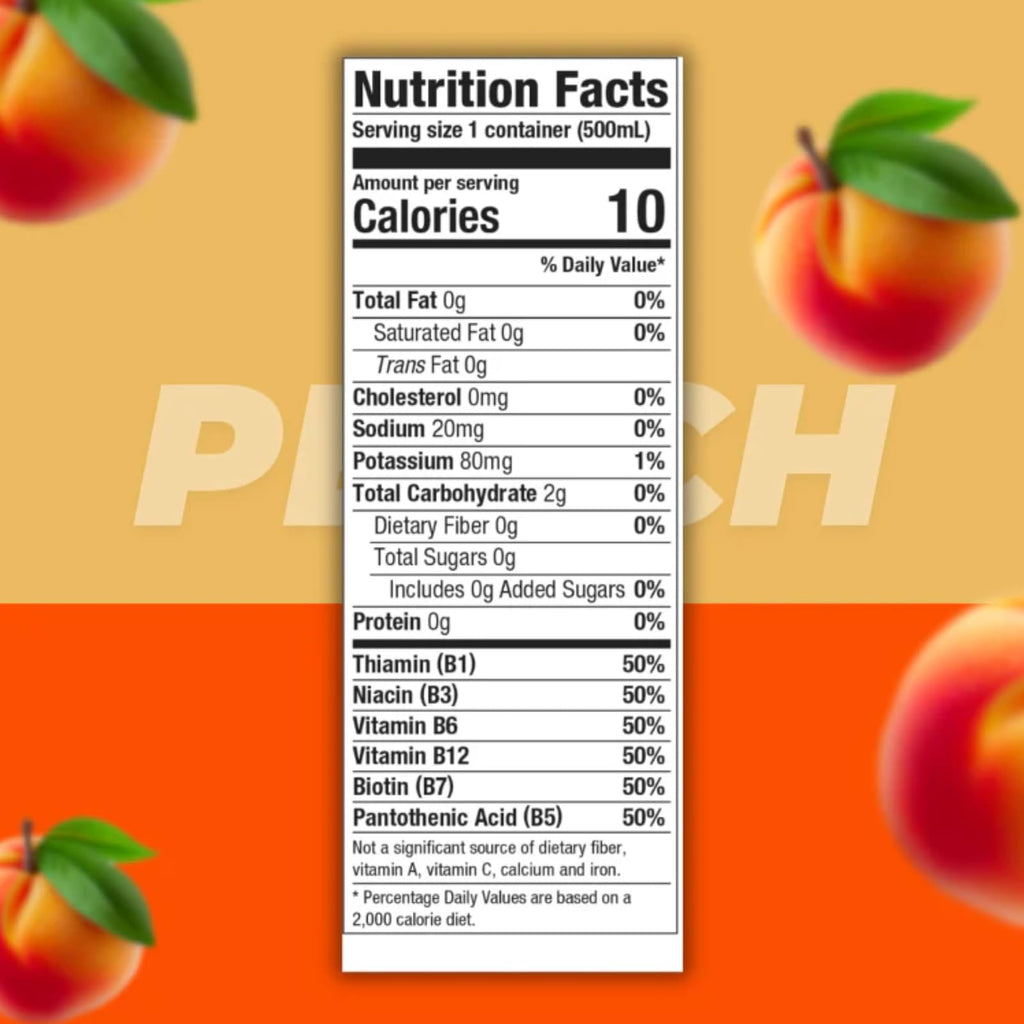 refreshing peach flavour electrolyte drink