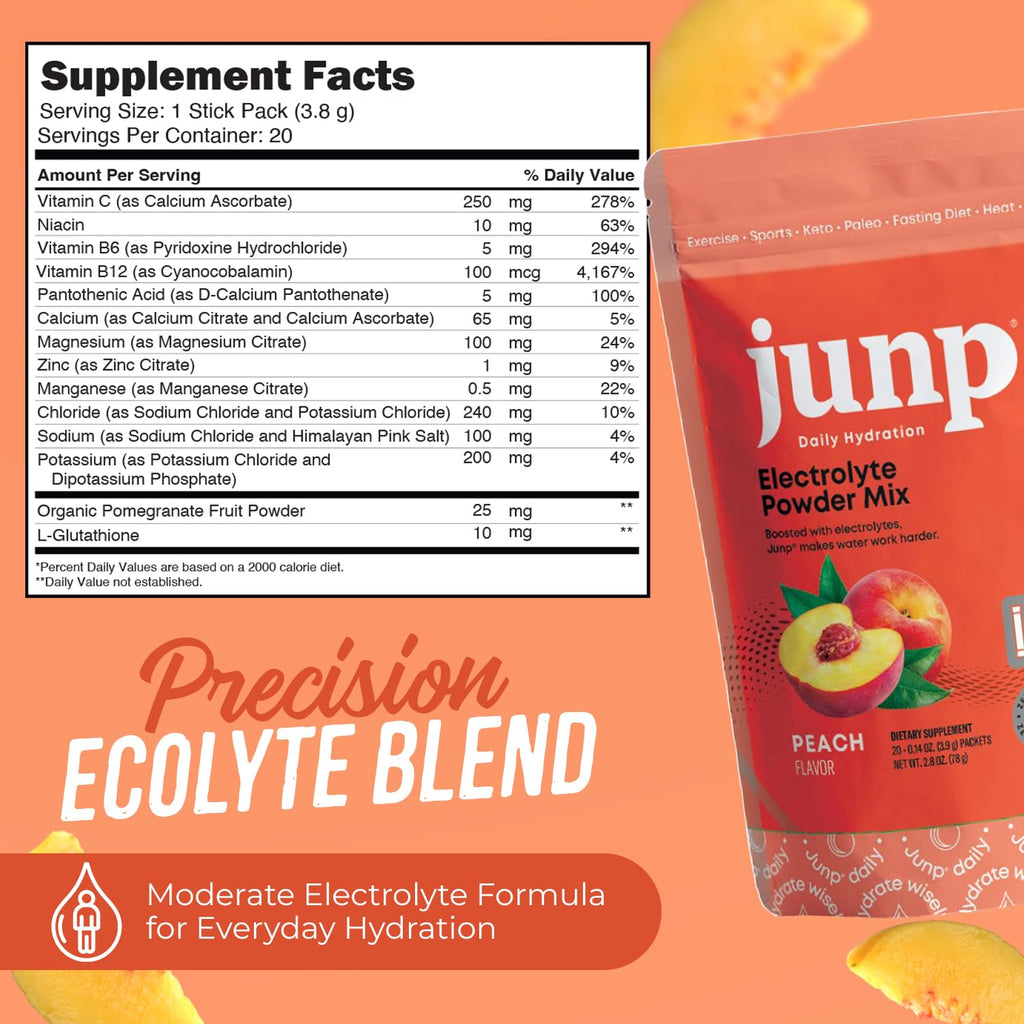 refreshing peach flavour electrolyte mix