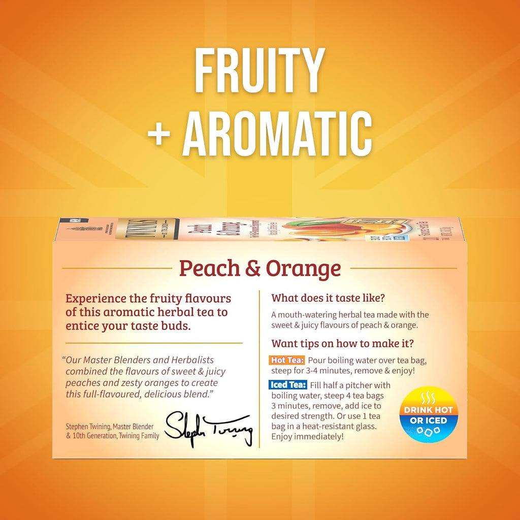 refreshing peach herbal tea blend