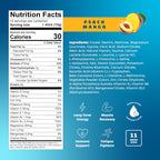 Refreshing peach mango electrolyte drink mix