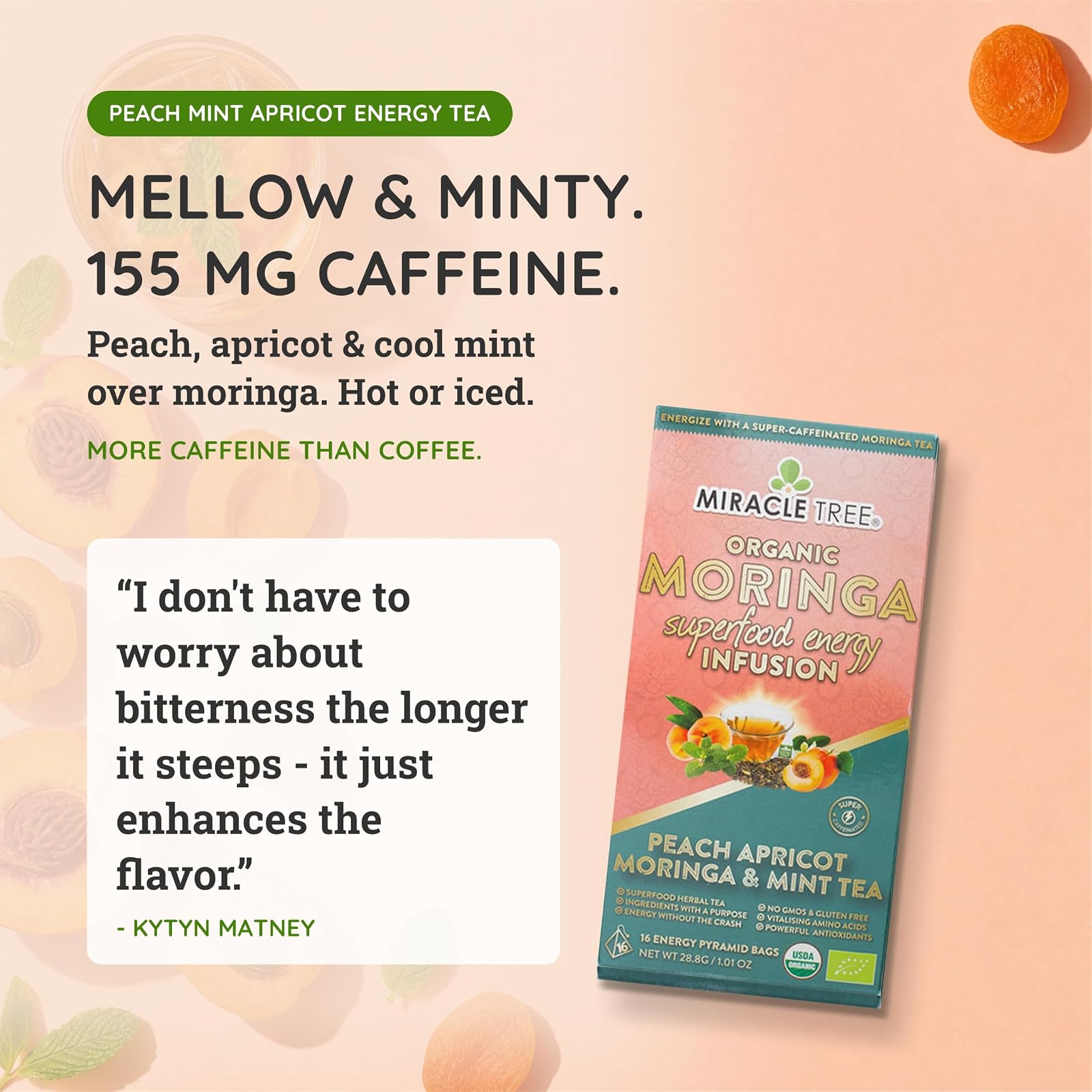 refreshing peach mint tea blend