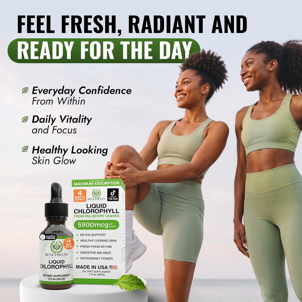 Refreshing peppermint chlorophyll drops