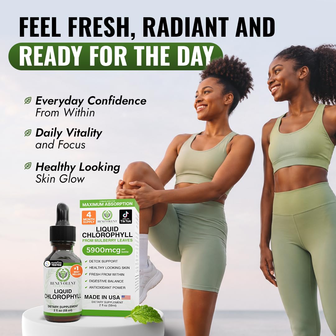 Refreshing peppermint chlorophyll drops