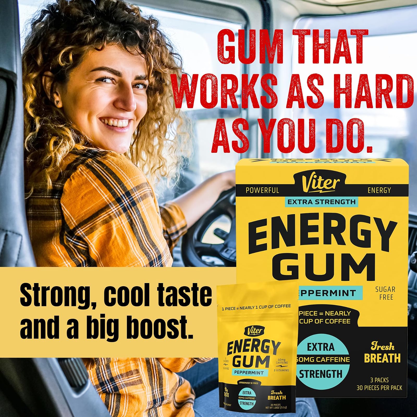 Refreshing peppermint energy chews