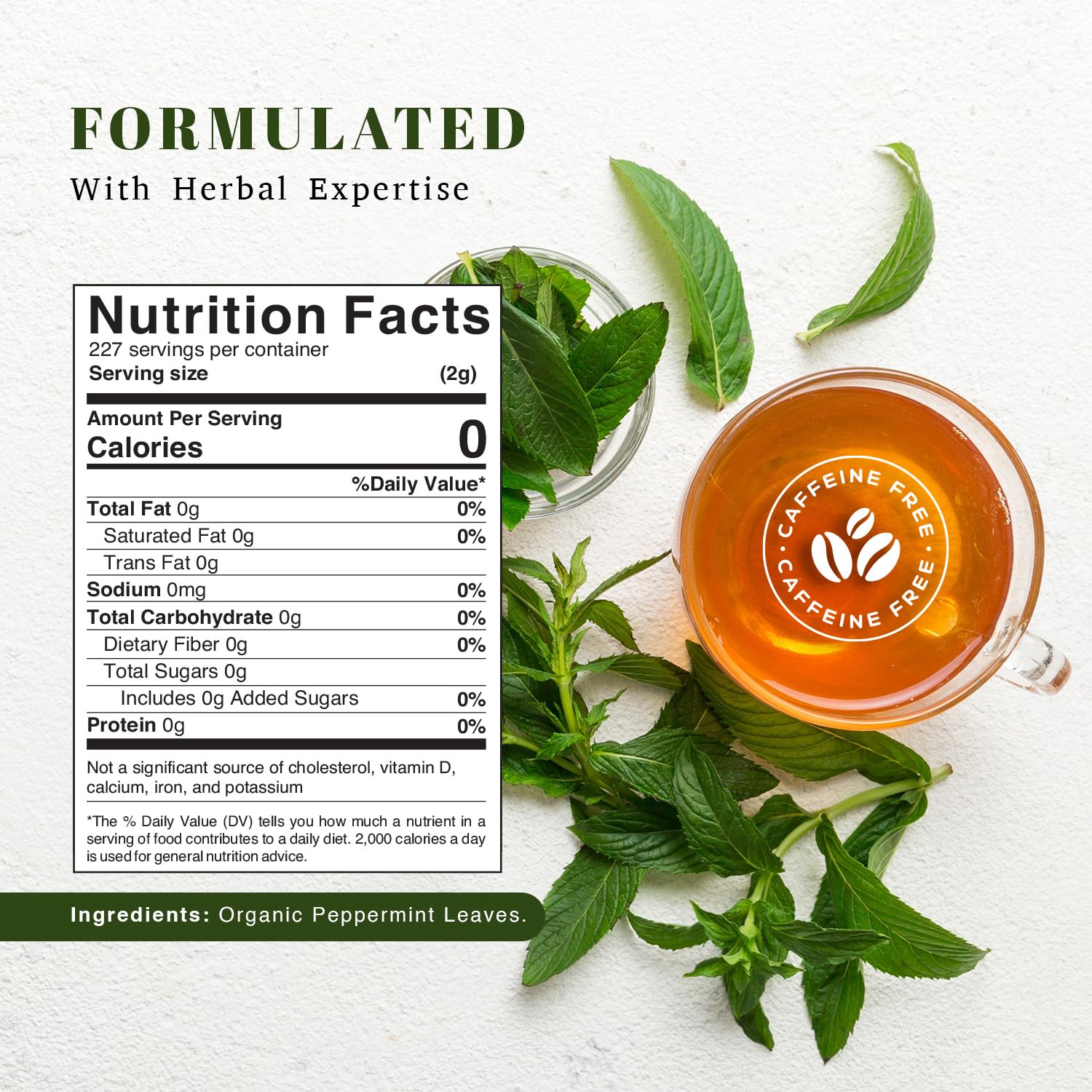 refreshing peppermint herbal tea blend