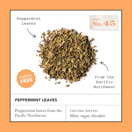 refreshing peppermint herbal tea sachets