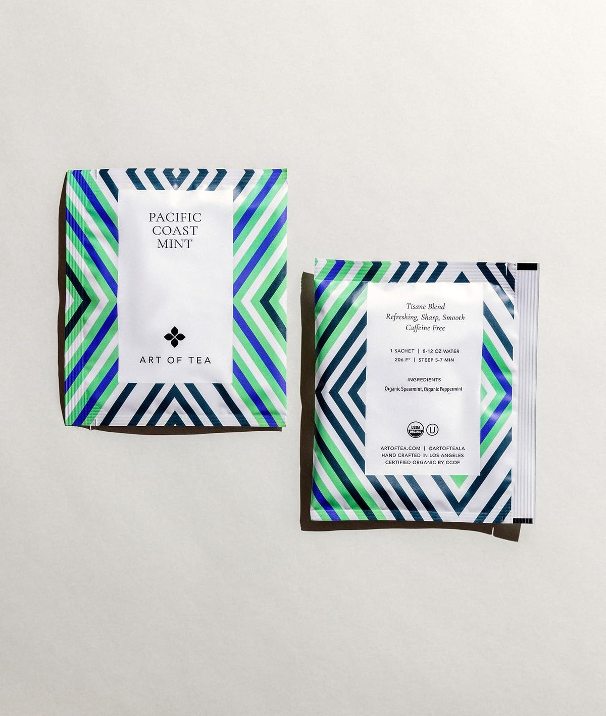 refreshing peppermint herbal tea sachets