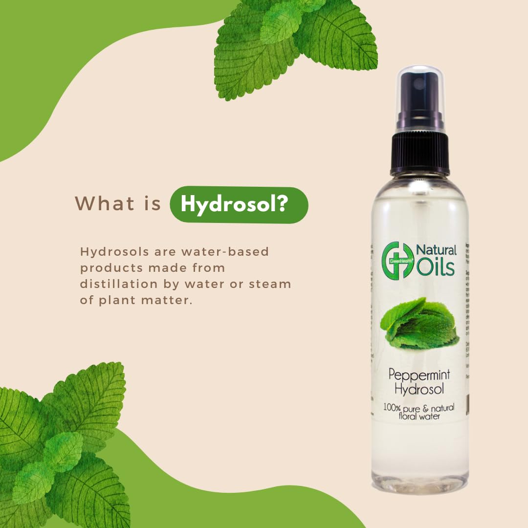 refreshing peppermint hydrosol for skin care