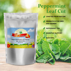 refreshing peppermint leaf cut tea