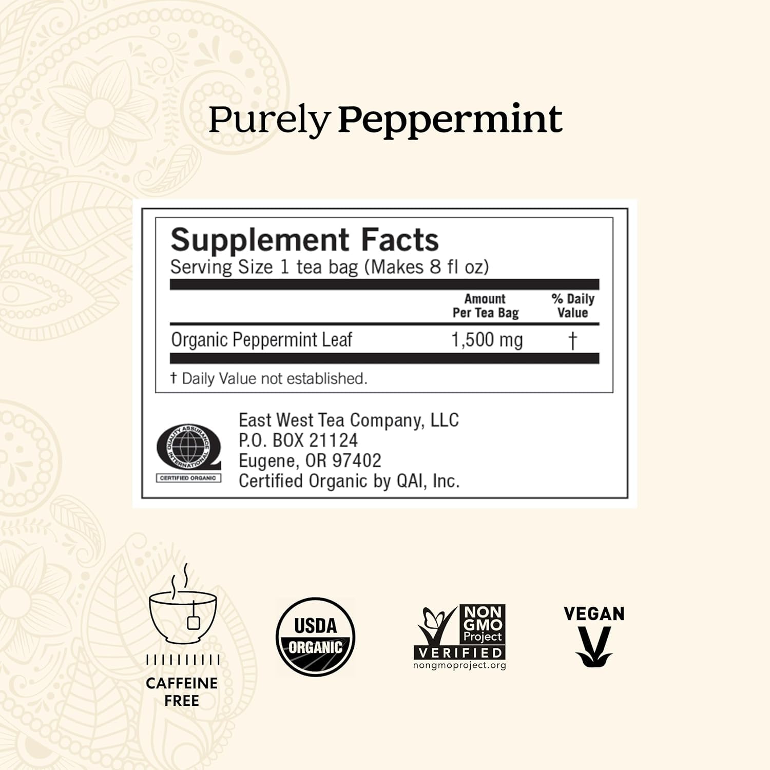 refreshing peppermint tea bags