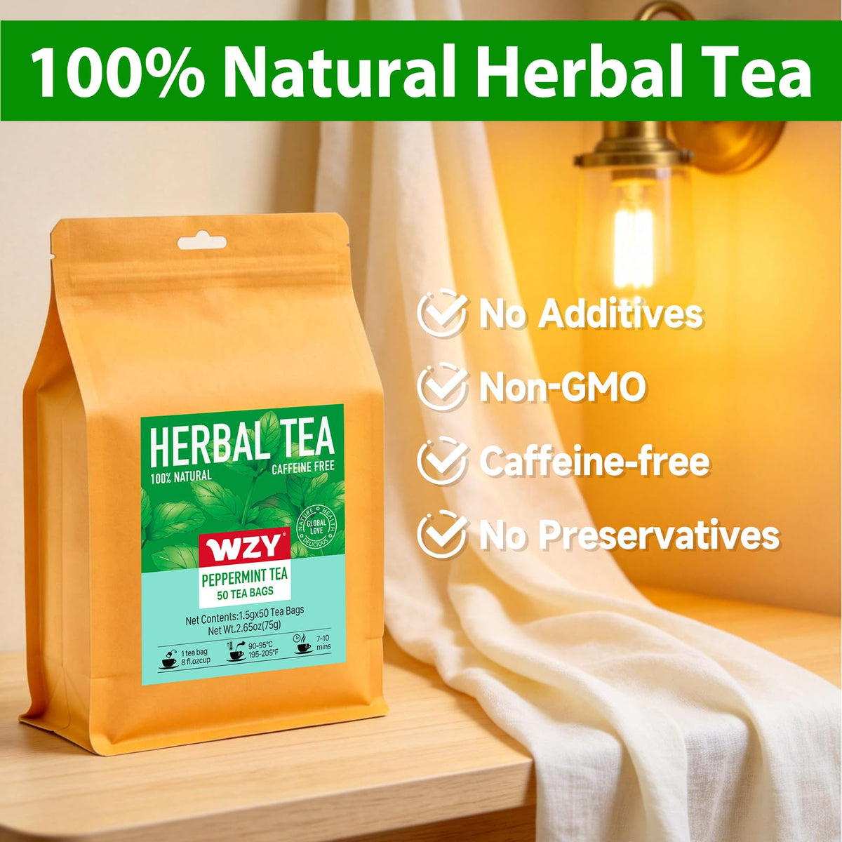 refreshing peppermint tea bags