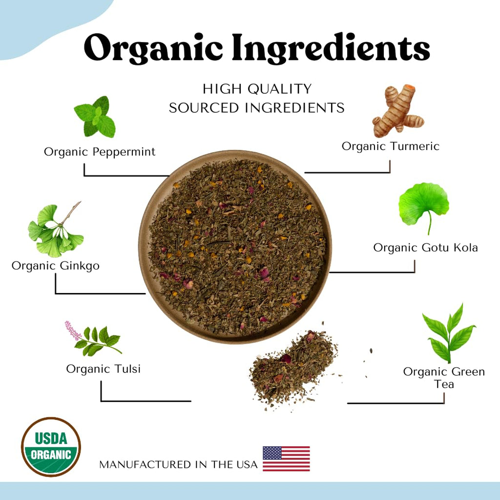 refreshing peppermint tea for focus