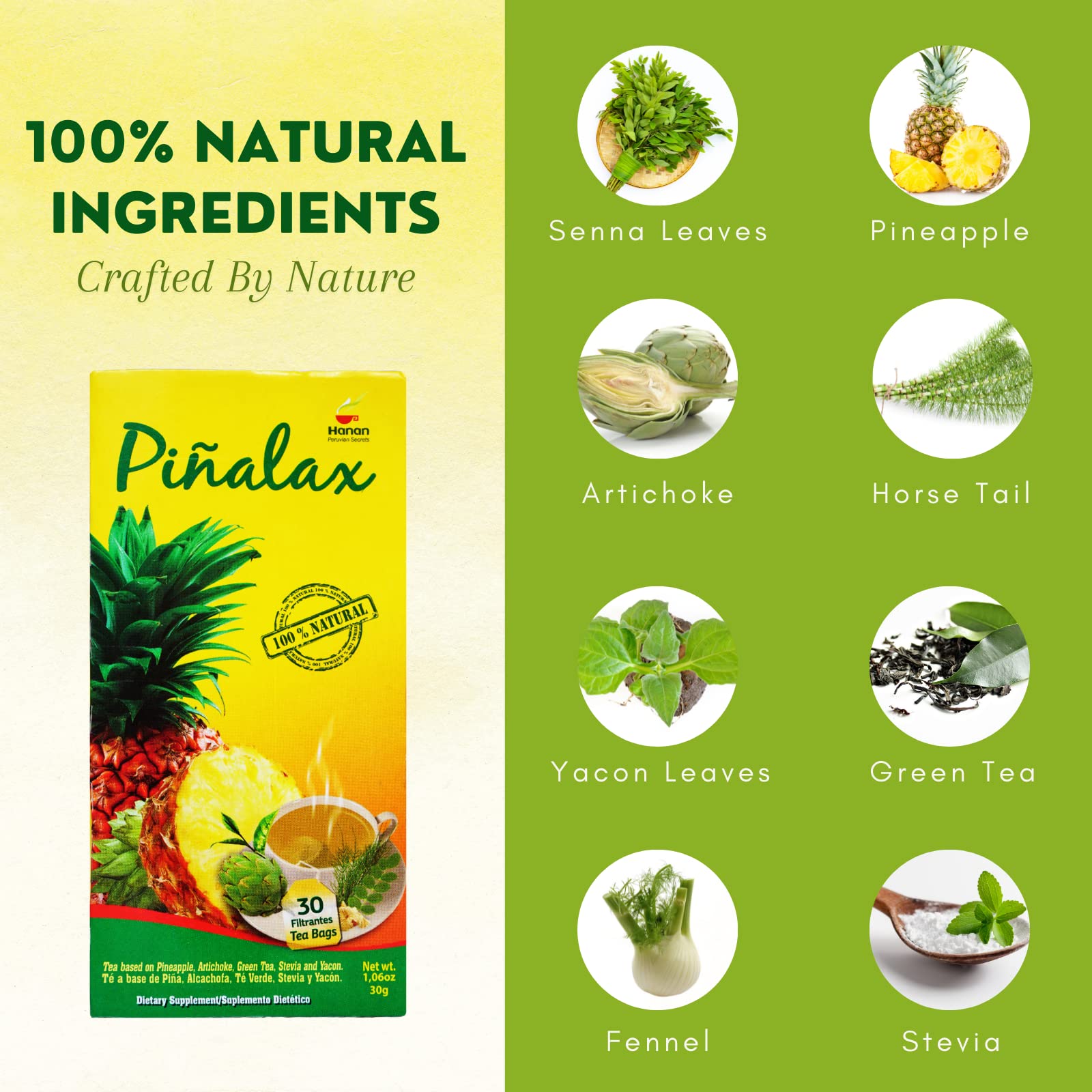 refreshing Piña detox tea blend