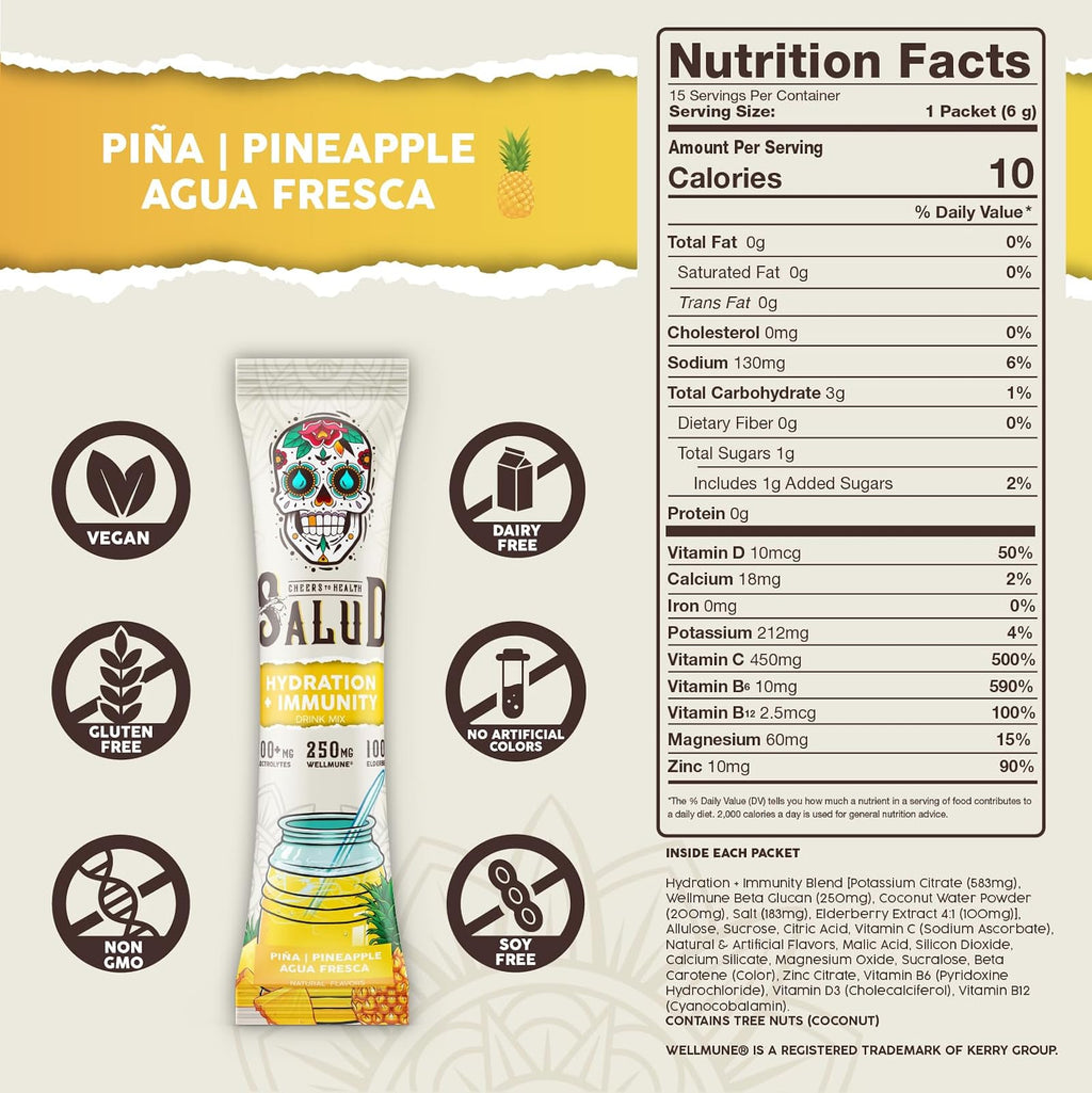 refreshing pineapple electrolyte drink