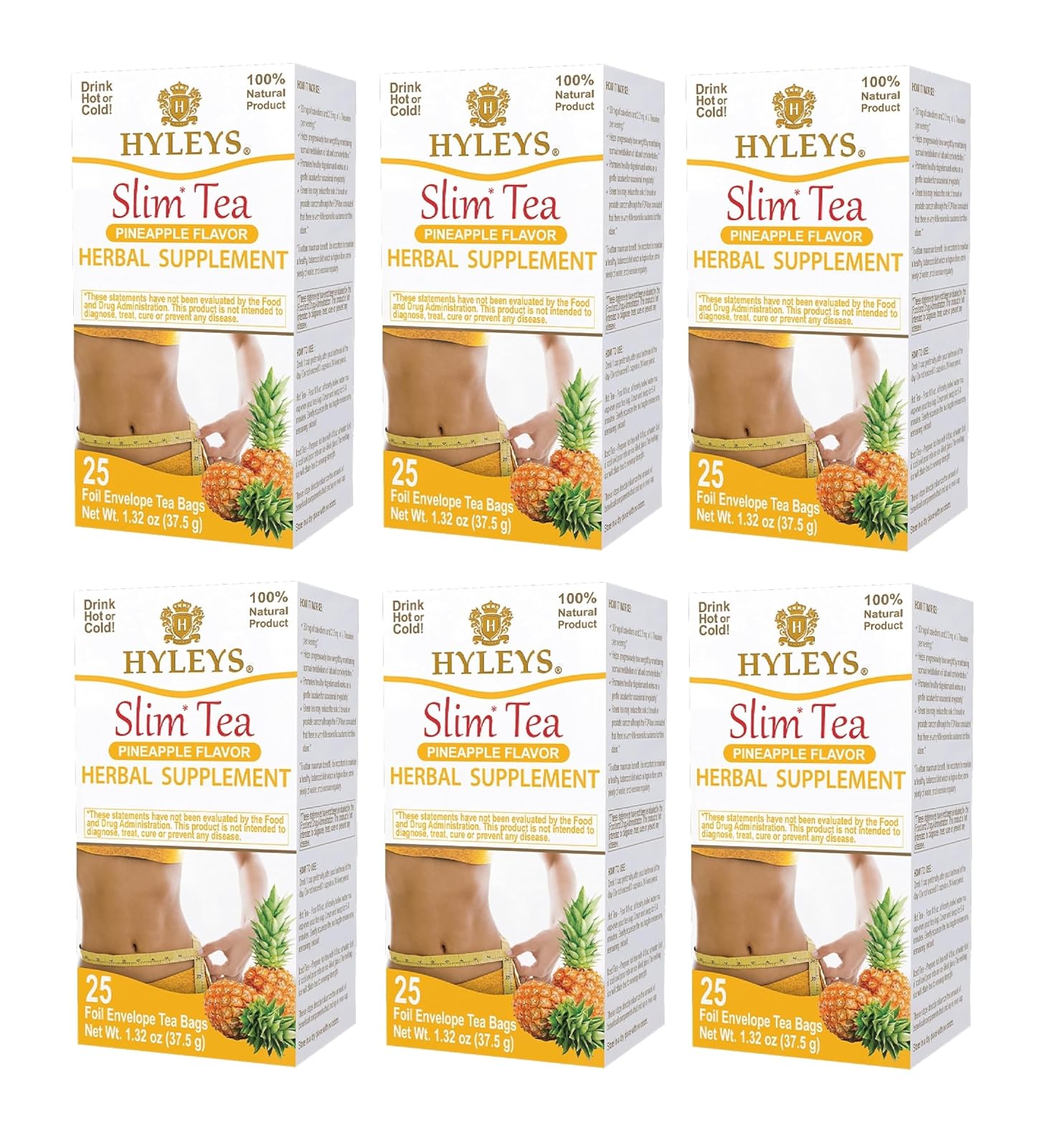 refreshing pineapple herbal detox tea