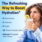 Refreshing pineapple pear electrolyte drink