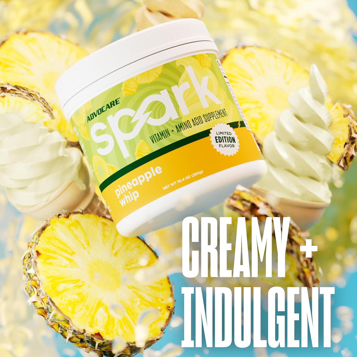 Refreshing pineapple whip drink