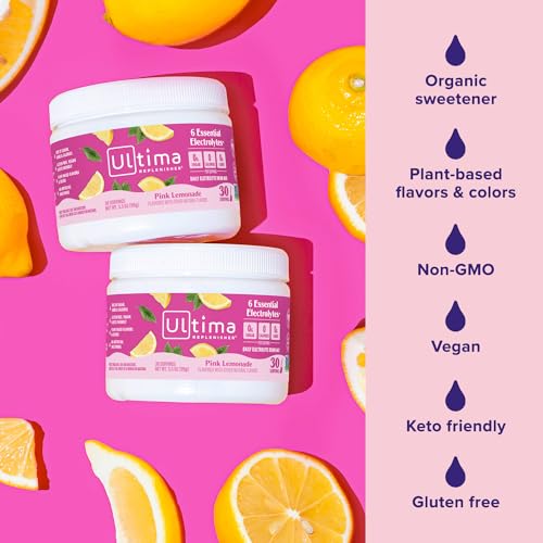 refreshing pink lemonade electrolyte drink mix