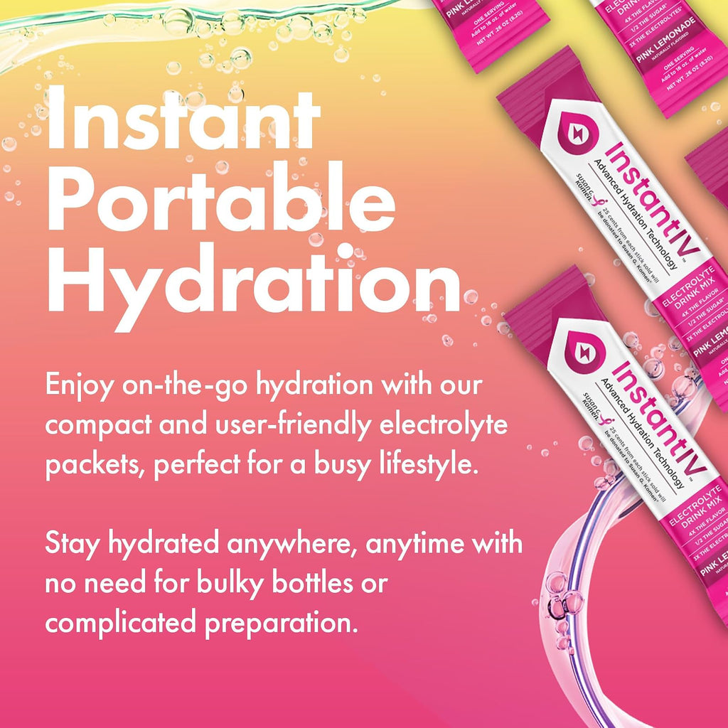 refreshing pink lemonade electrolyte powder