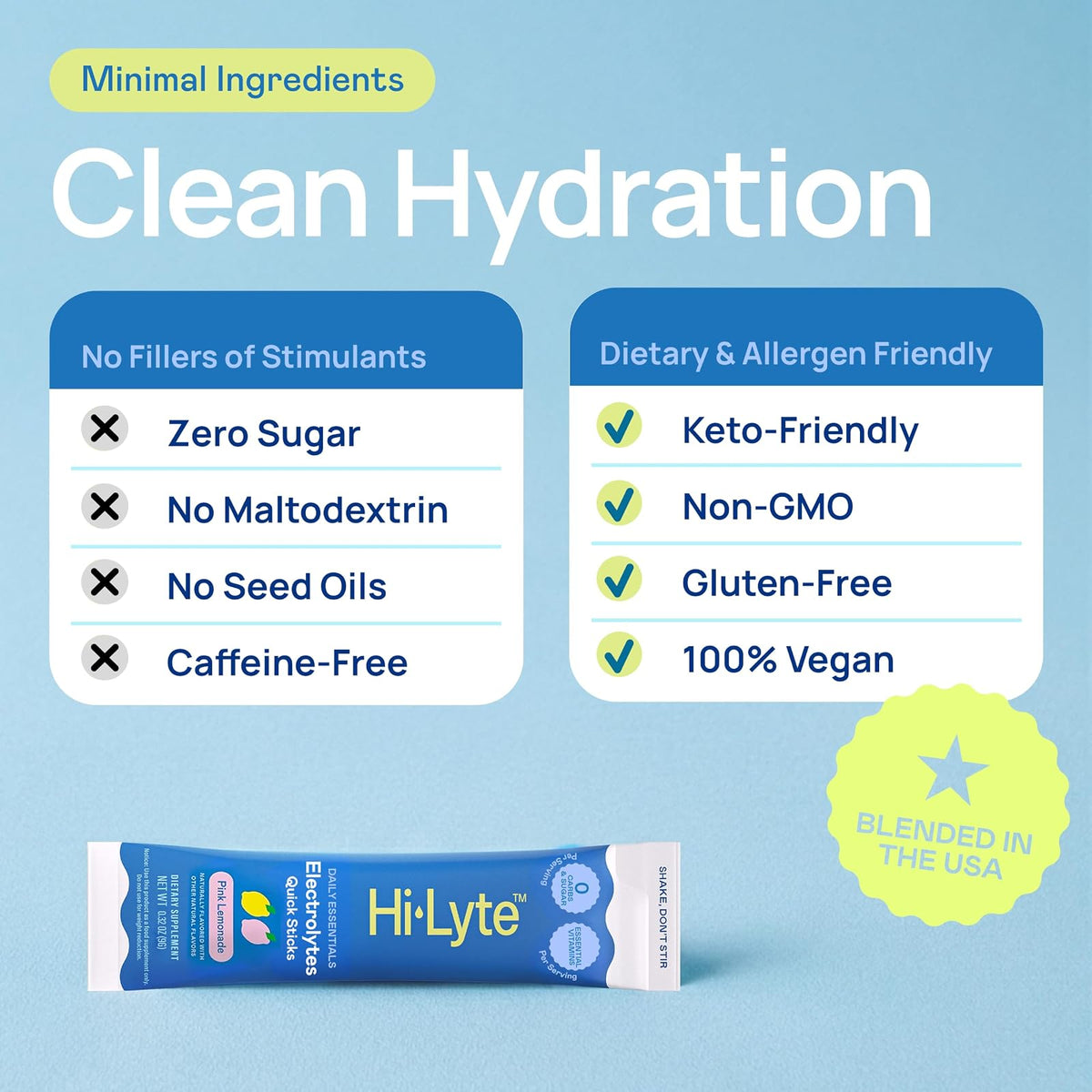 Refreshing pink lemonade hydration sticks