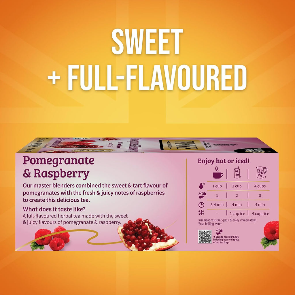 refreshing pomegranate raspberry tea bags