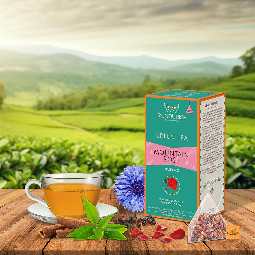 Refreshing pyramid tea bags