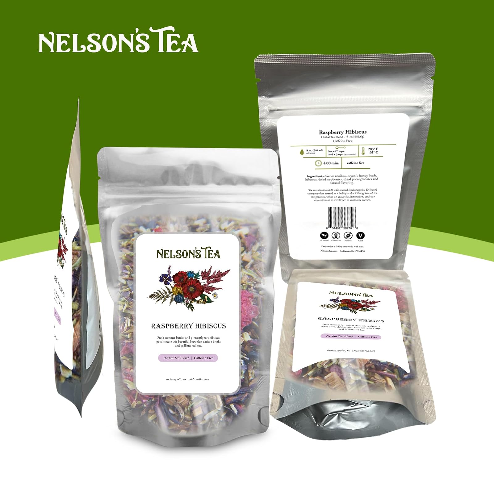 refreshing Raspberry Hibiscus tea blend