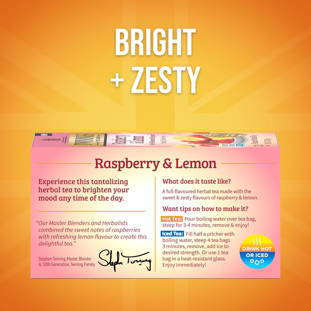 refreshing raspberry lemon tea bags