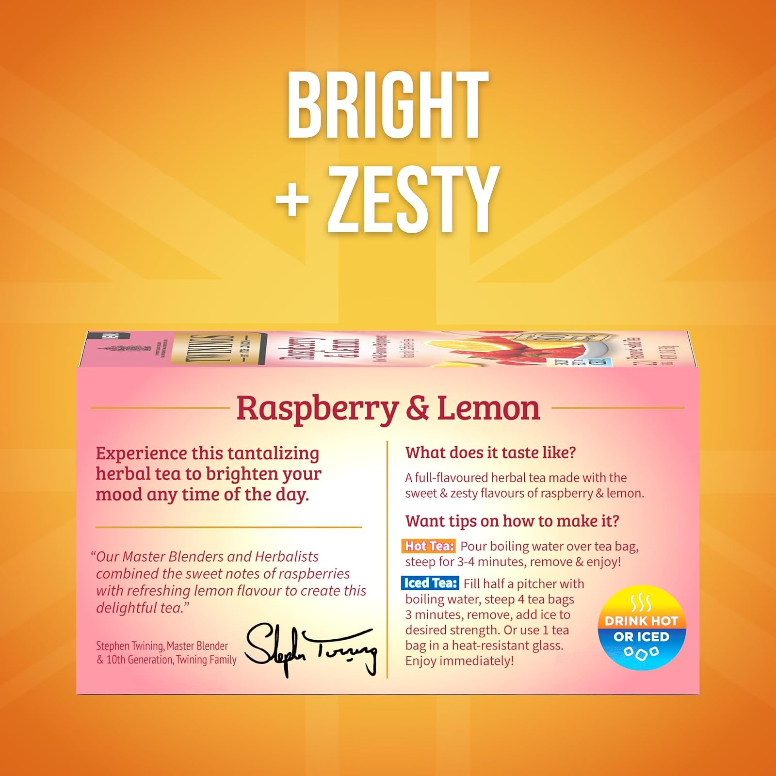 refreshing raspberry lemon tea bags