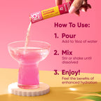 Refreshing raspberry lemonade electrolyte drink