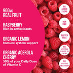 Refreshing raspberry lemonade hydration