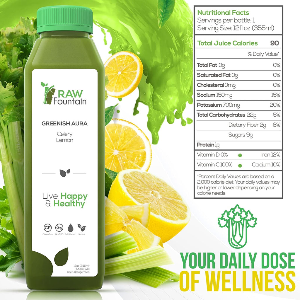 refreshing RAW Fountain celery juice