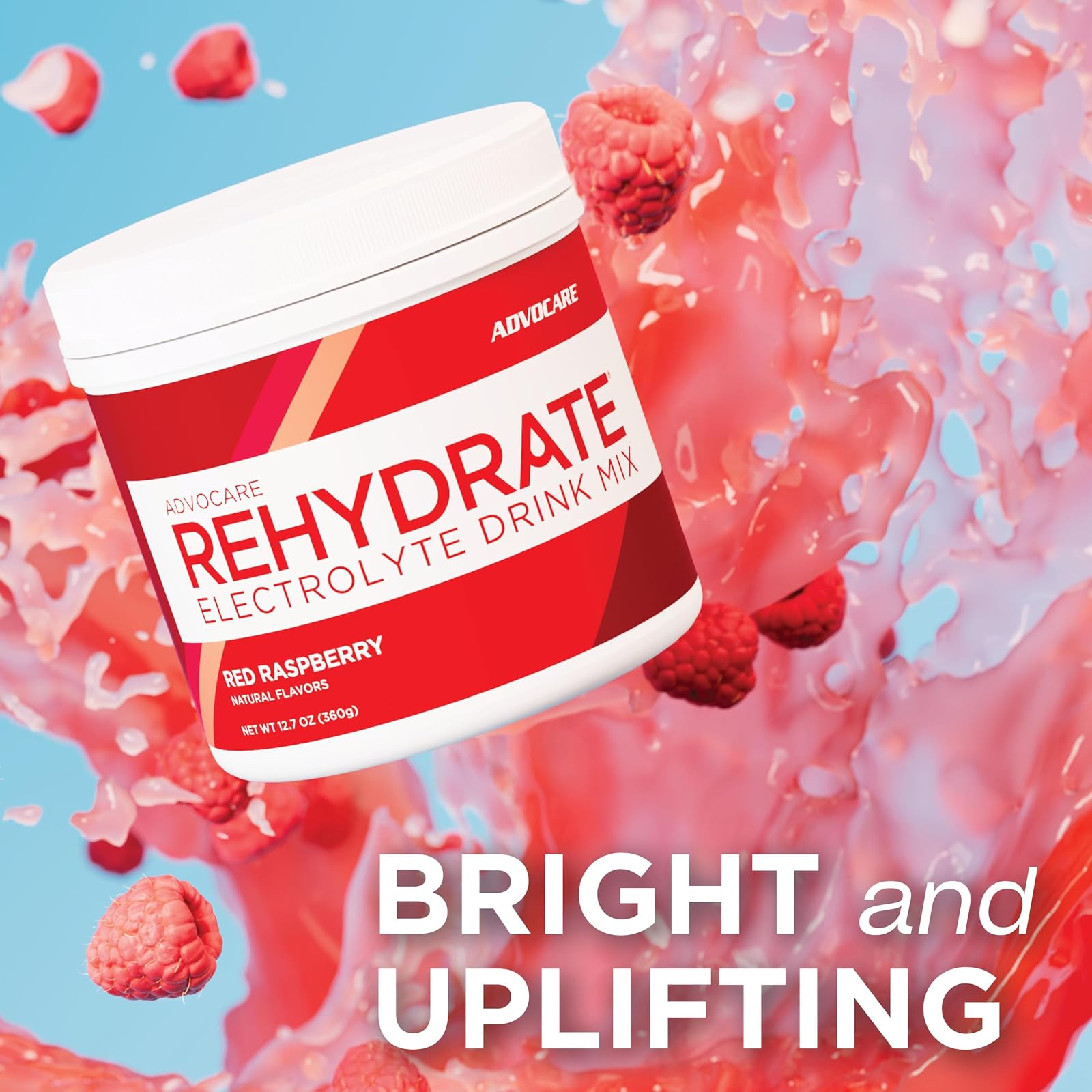 Refreshing red raspberry electrolyte beverage