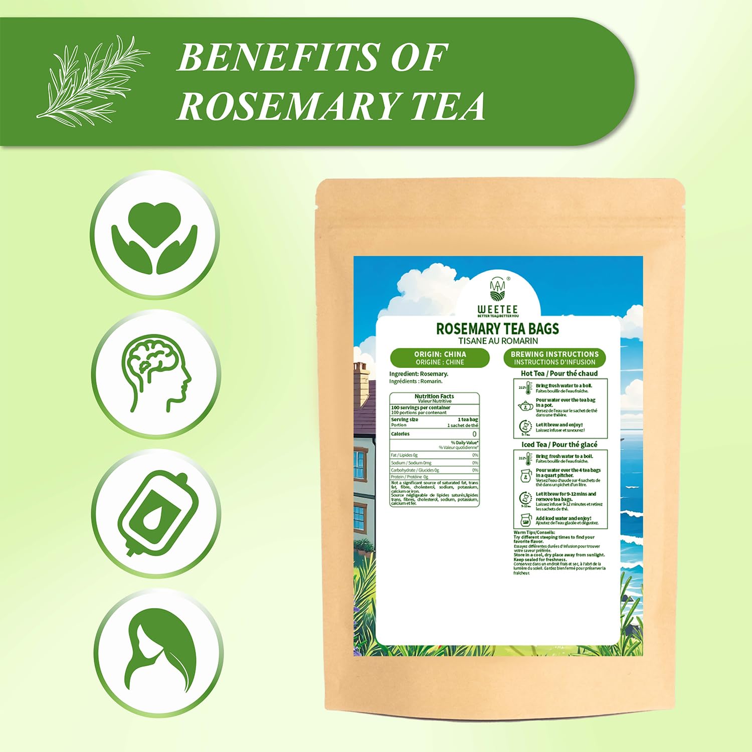refreshing rosemary tea for wellness