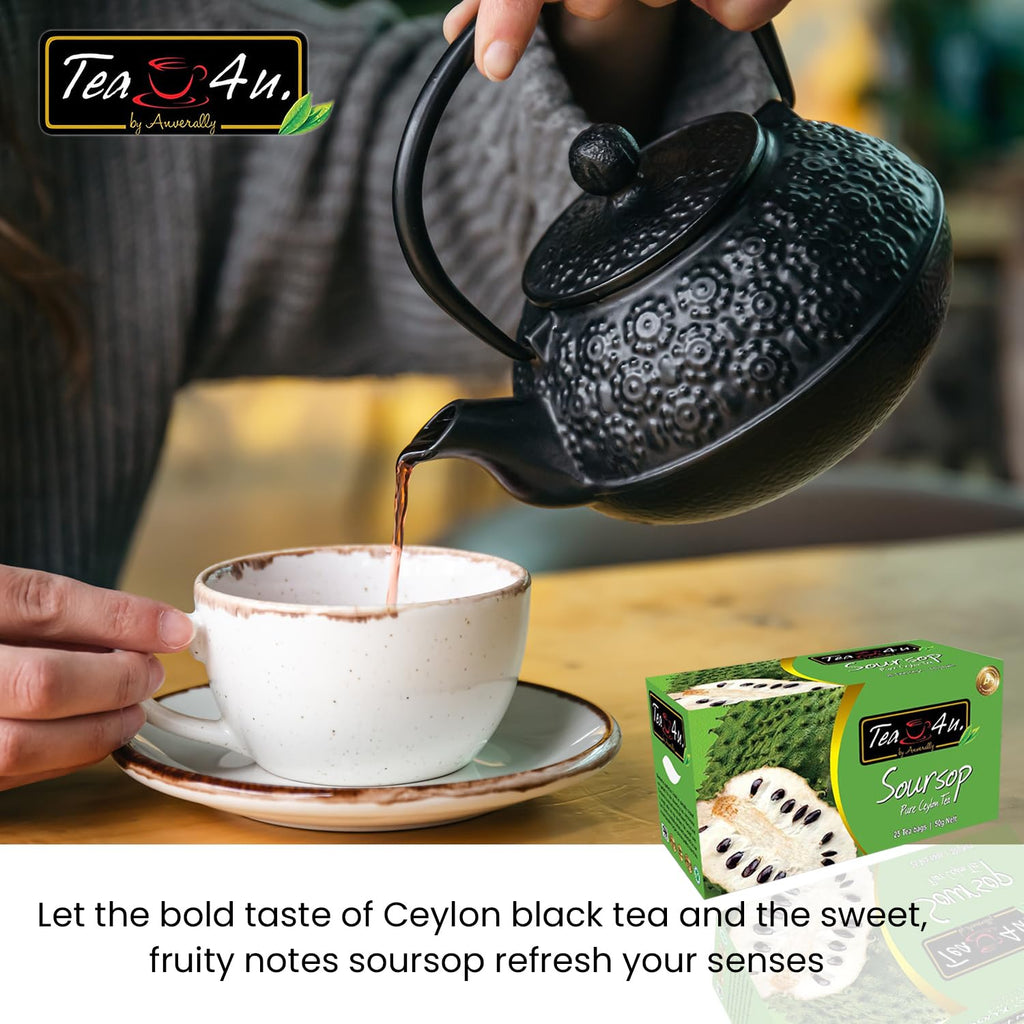 Refreshing soursop black tea blend