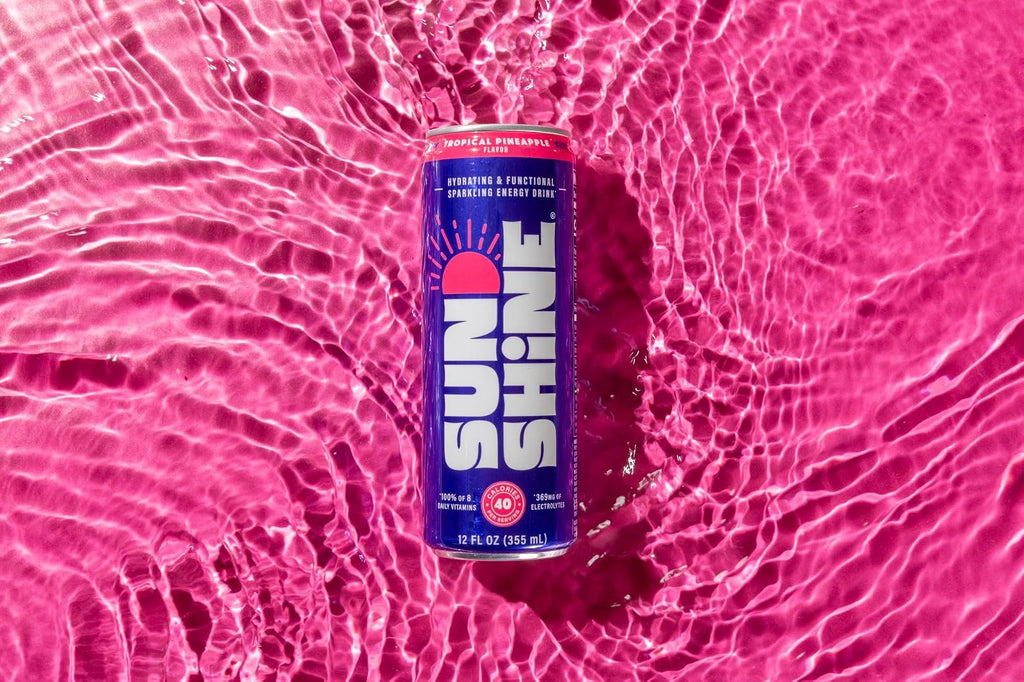Refreshing sparkling drink with natural energy