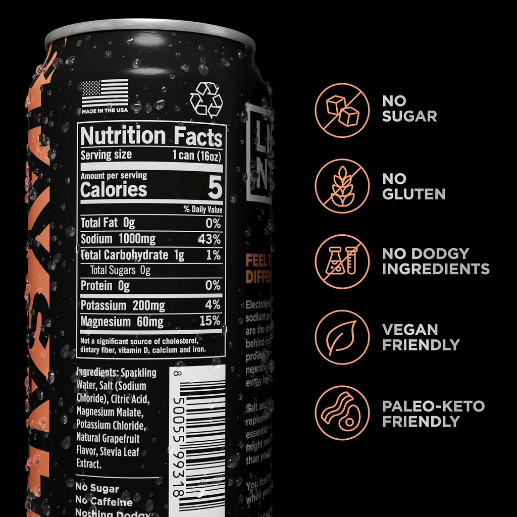 refreshing sparkling electrolyte beverage
