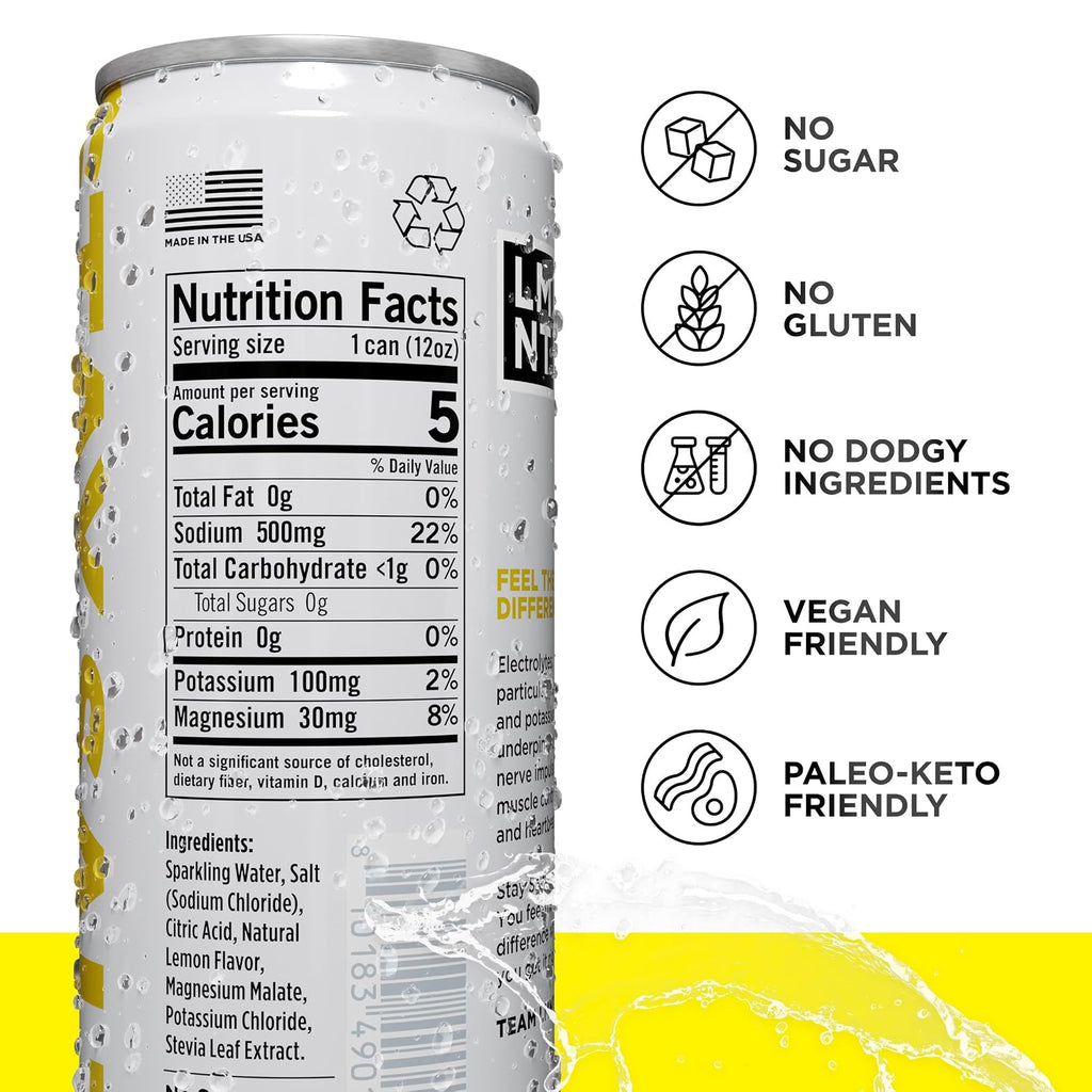 refreshing sparkling electrolyte beverage