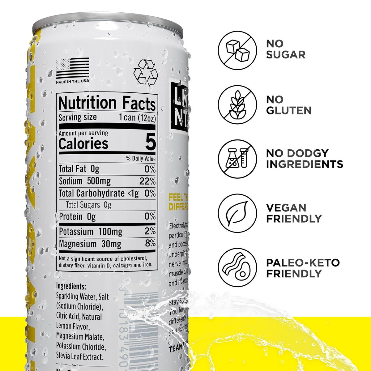 refreshing sparkling electrolyte beverage