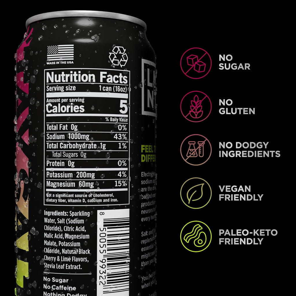 refreshing sparkling electrolyte beverage