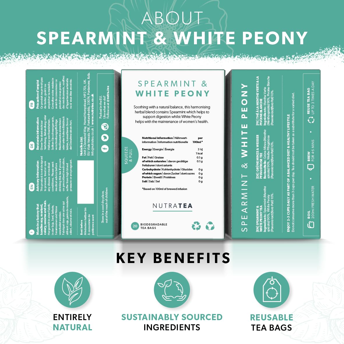 refreshing spearmint herbal tea