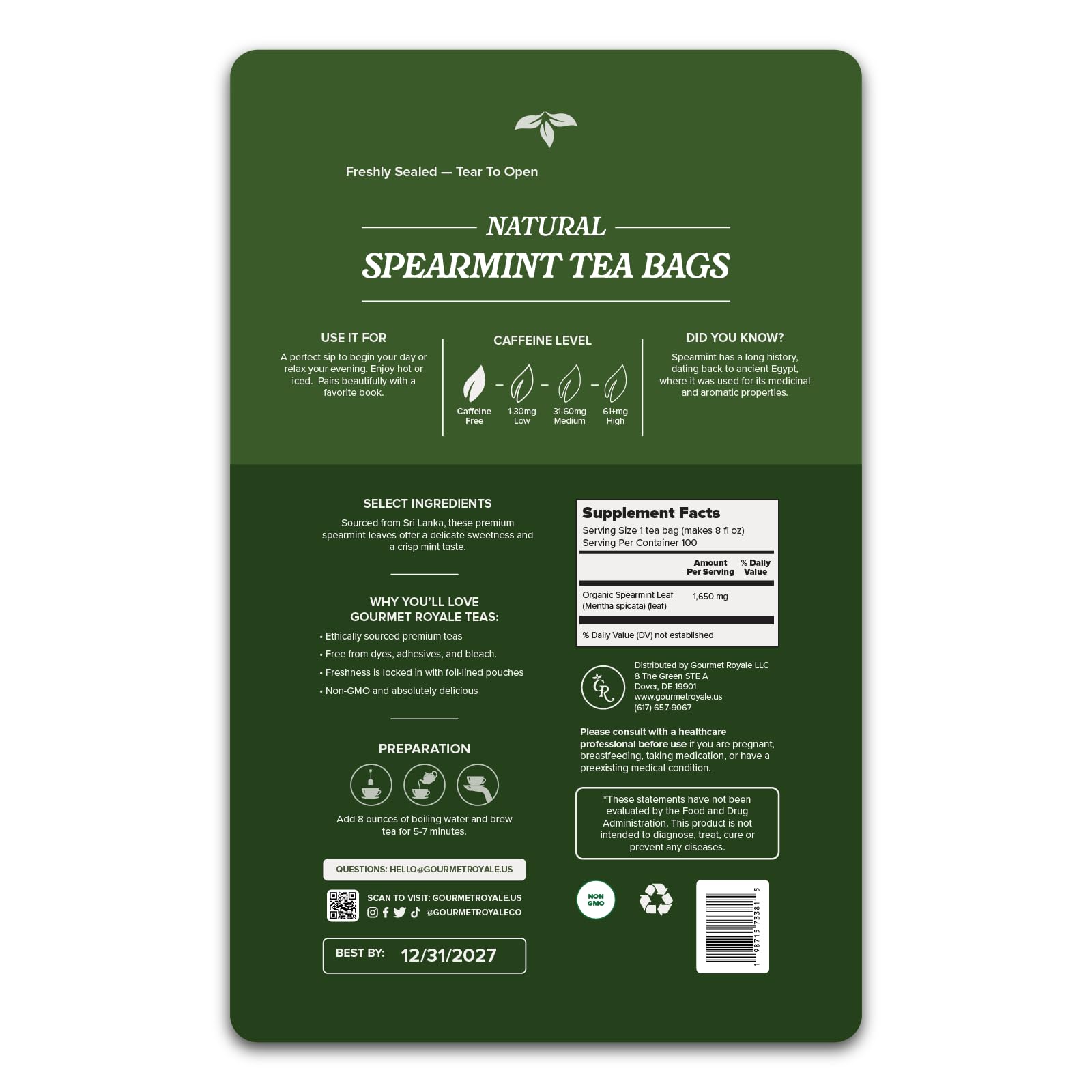 refreshing spearmint tea for relaxation