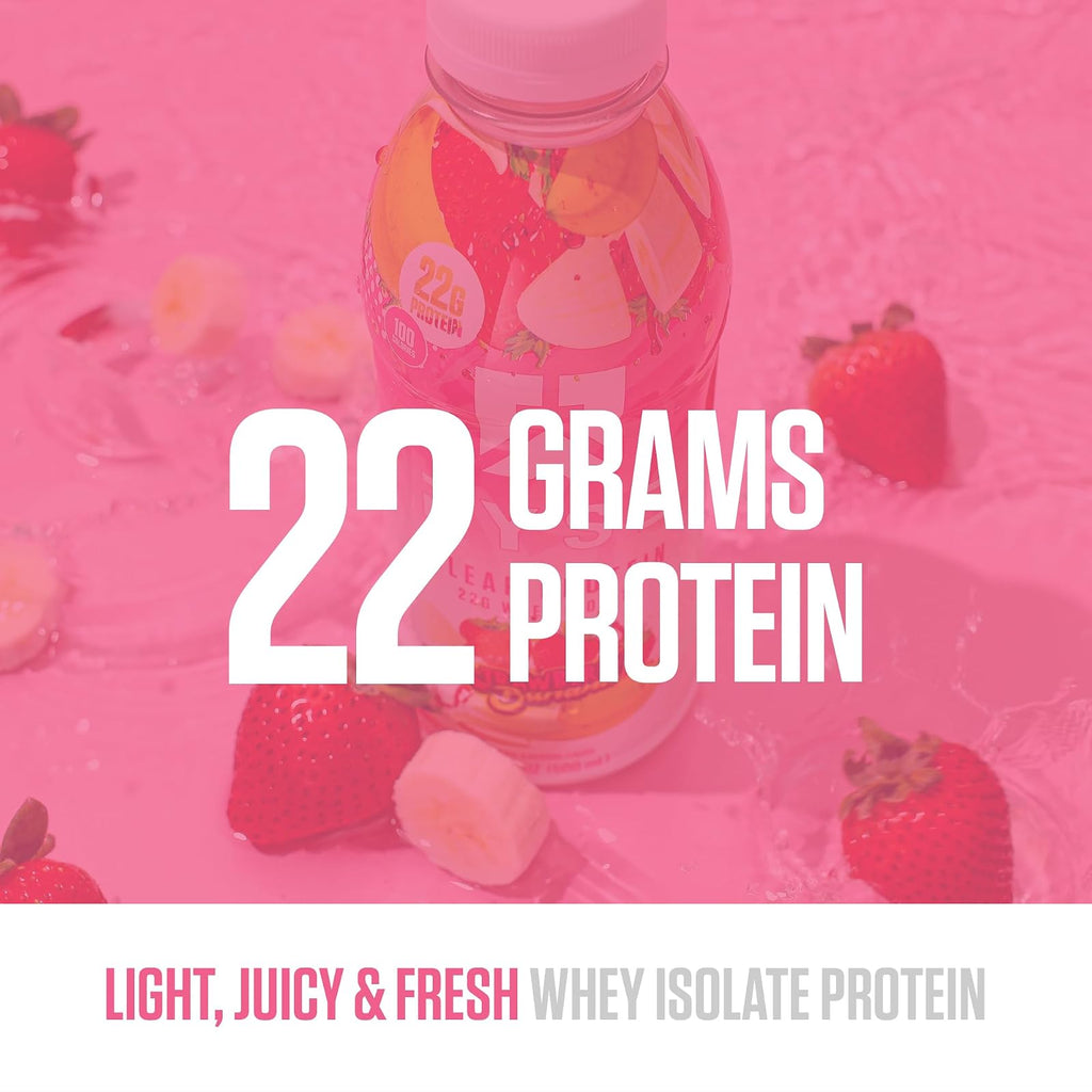 refreshing strawberry banana protein beverage