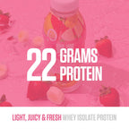refreshing strawberry banana protein beverage