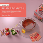 refreshing strawberry burst herbal tea bags