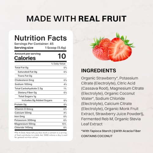 Refreshing strawberry drink mix for recovery